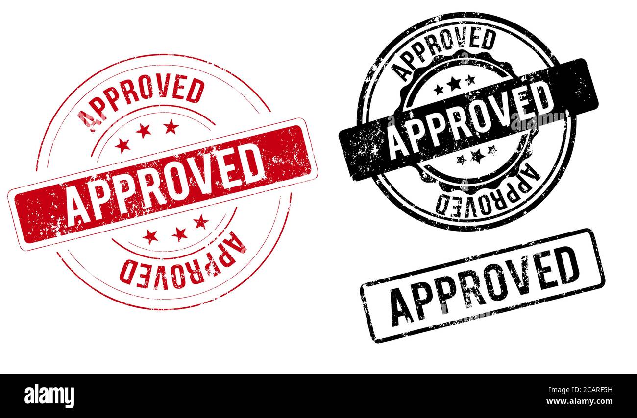 approved vintage round isolated stamp Stock Vector Image & Art - Alamy