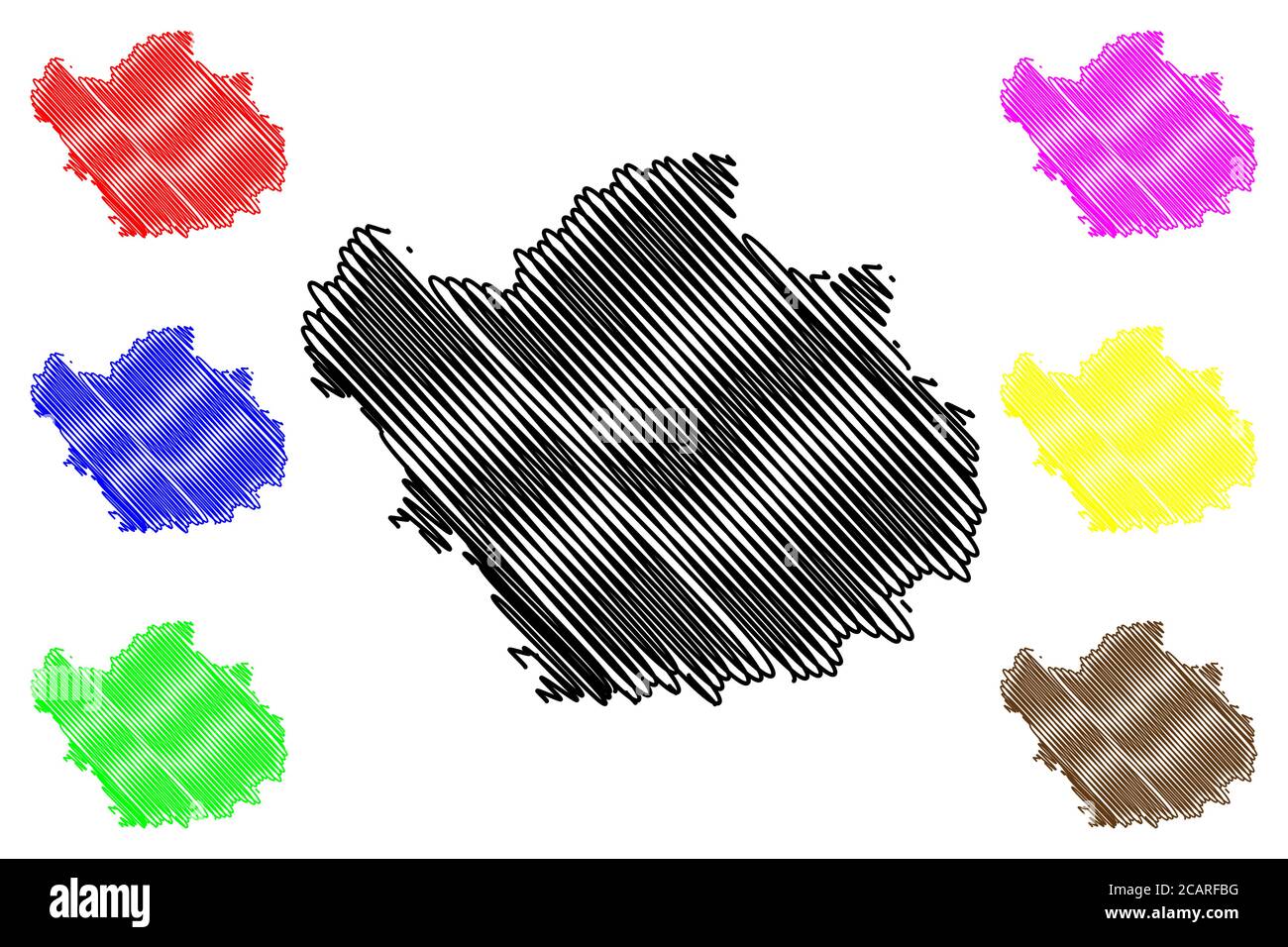 Aube Department (France, French Republic, Grand Est region) map vector ...