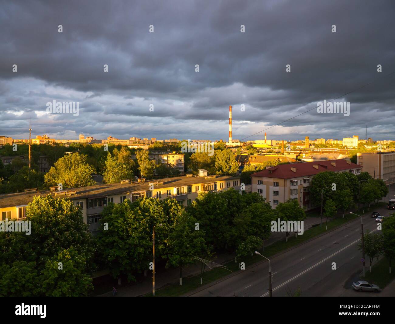 The city outdoor Factory chimneys Stock Photo - Alamy
