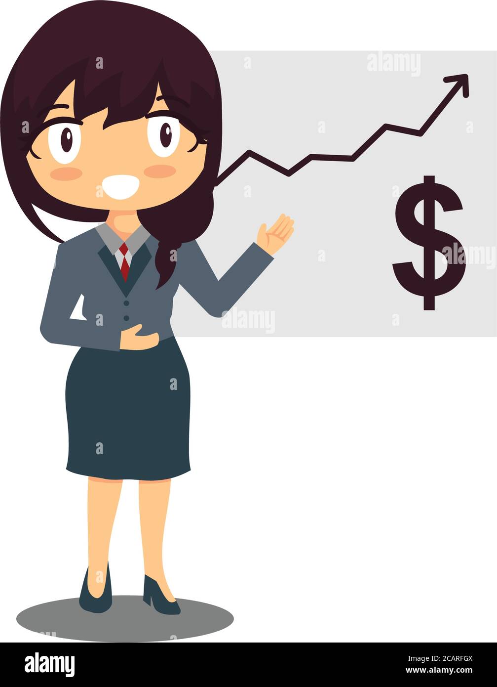 Business woman at a presentation Illustration Stock Vector Image & Art ...