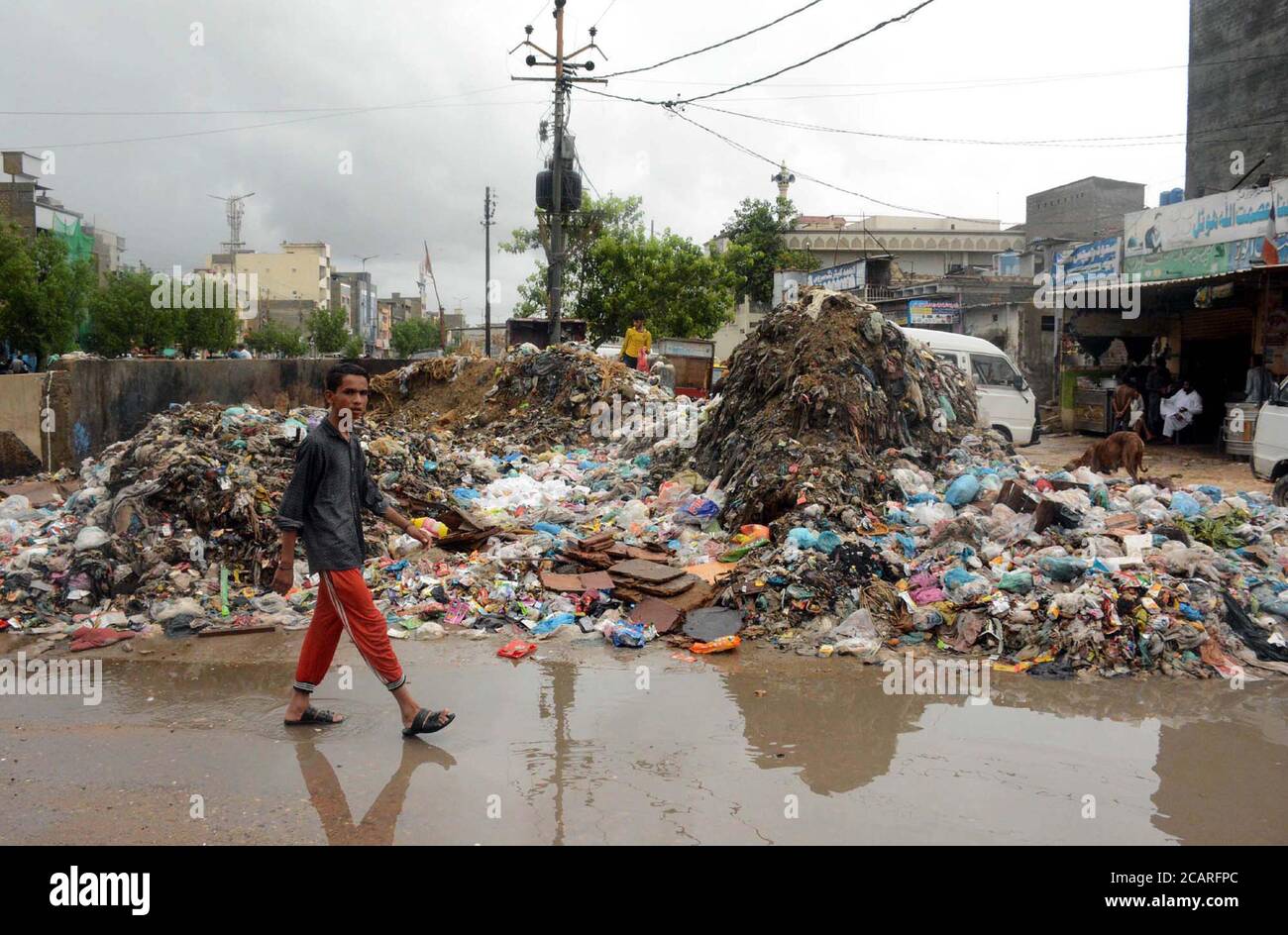 Huge heap of garbage creating unhygienic atmosphere as it is also ...