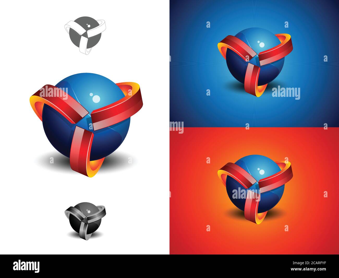 Modern circle logos vector art hi-res stock photography and images - Alamy