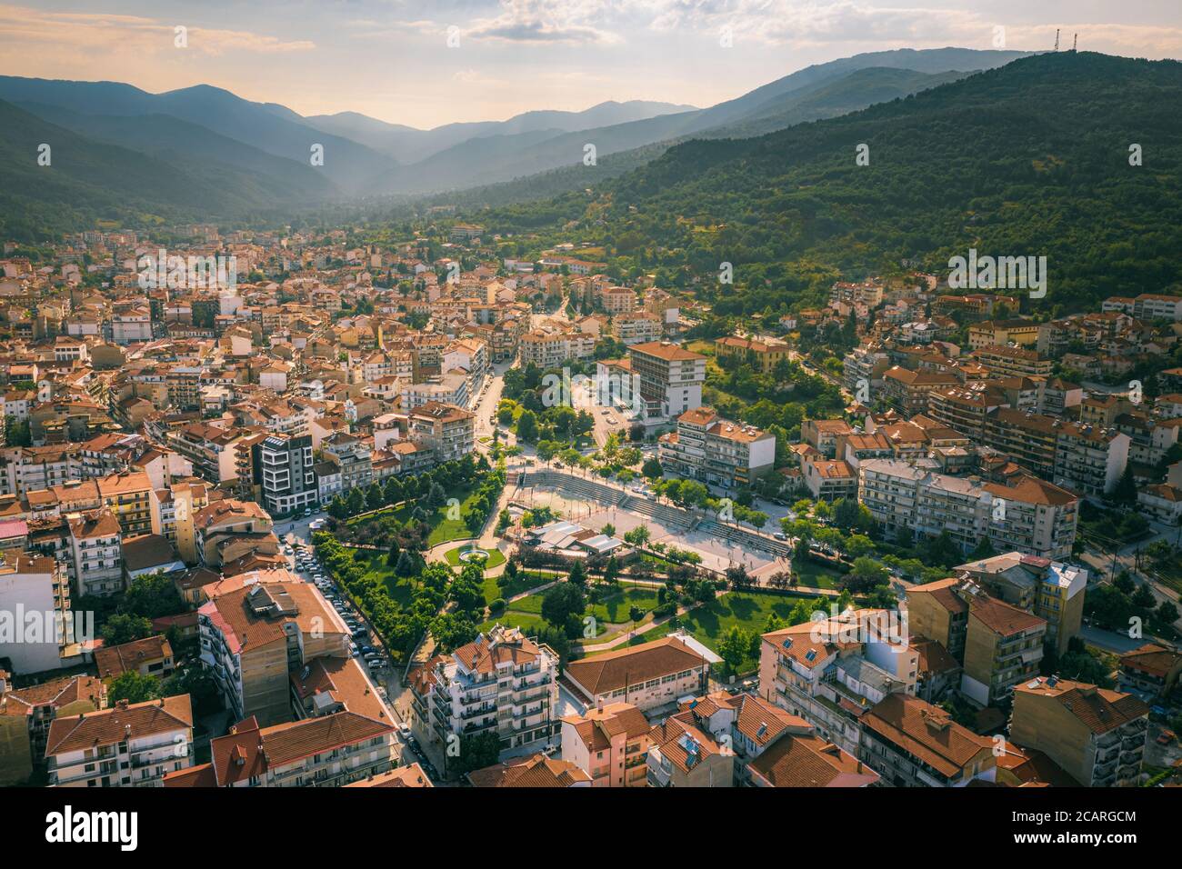 Florina in the mountainous northwestern Macedonia, Greece Stock Photo ...