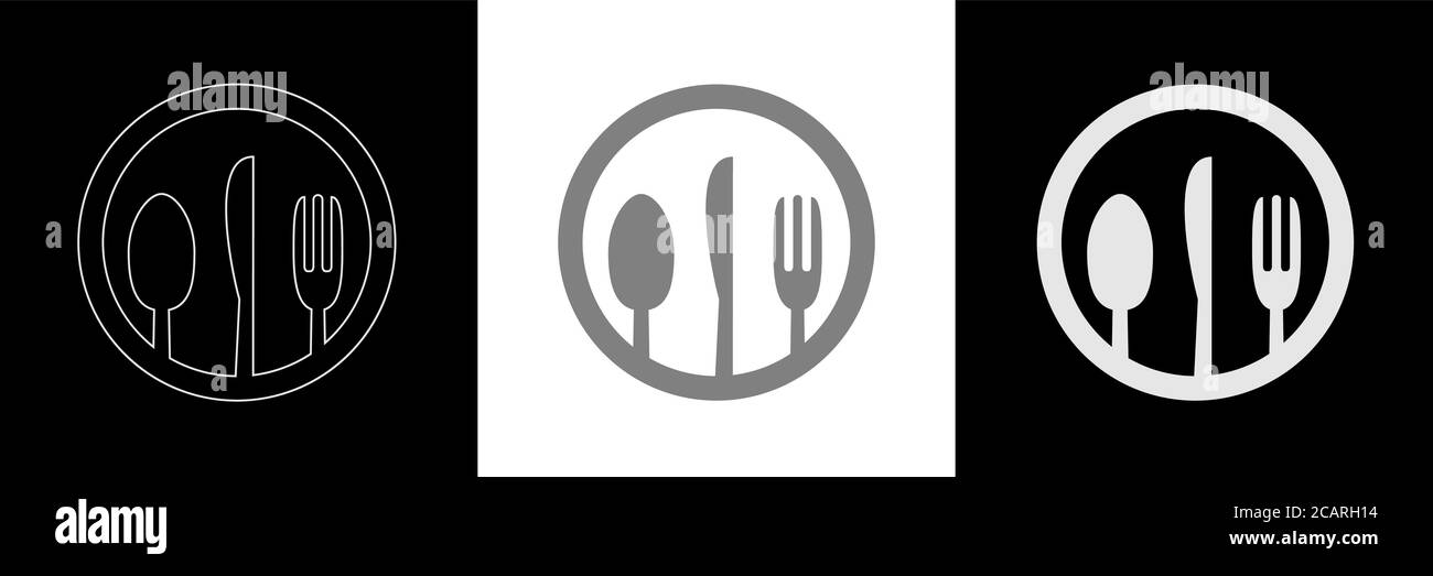 Knife and fork icon Stock Vector Images - Alamy