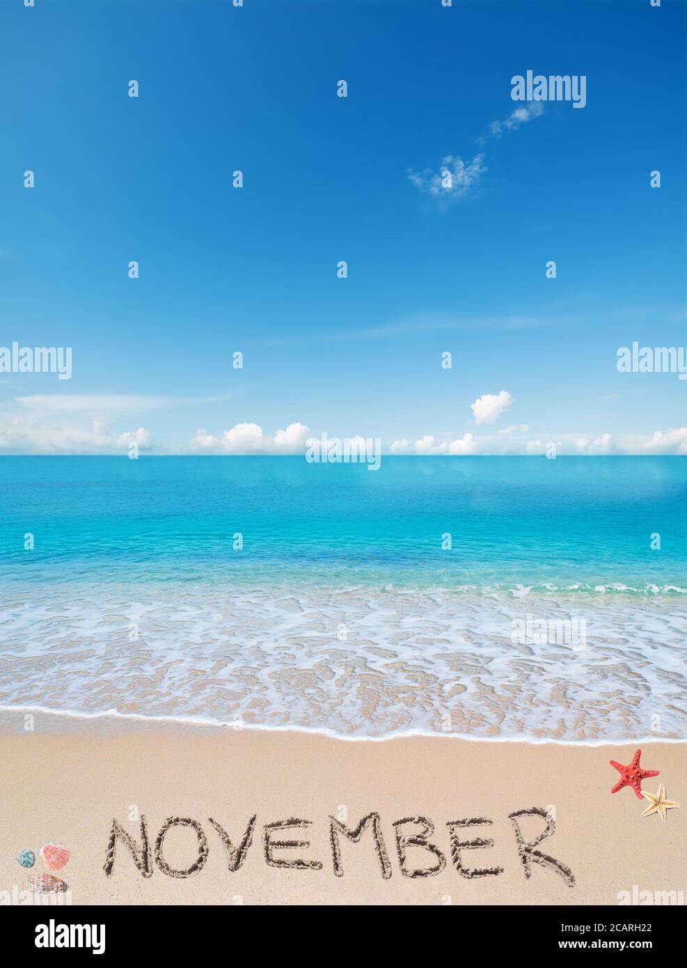 November month text written on hi-res stock photography and images - Alamy