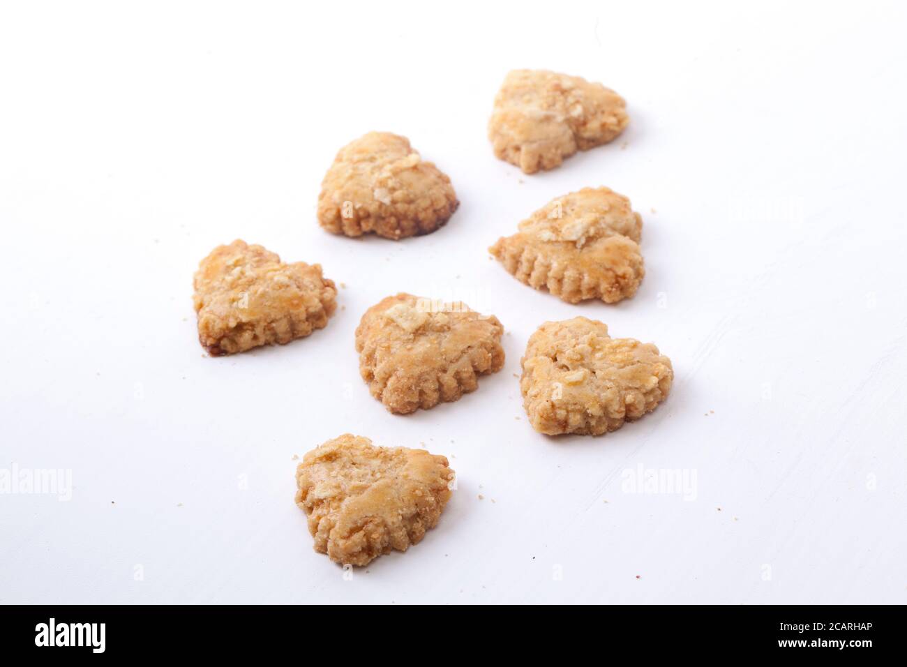 Indonesian snack Emping Melinjo Cookies isolated on white background ...