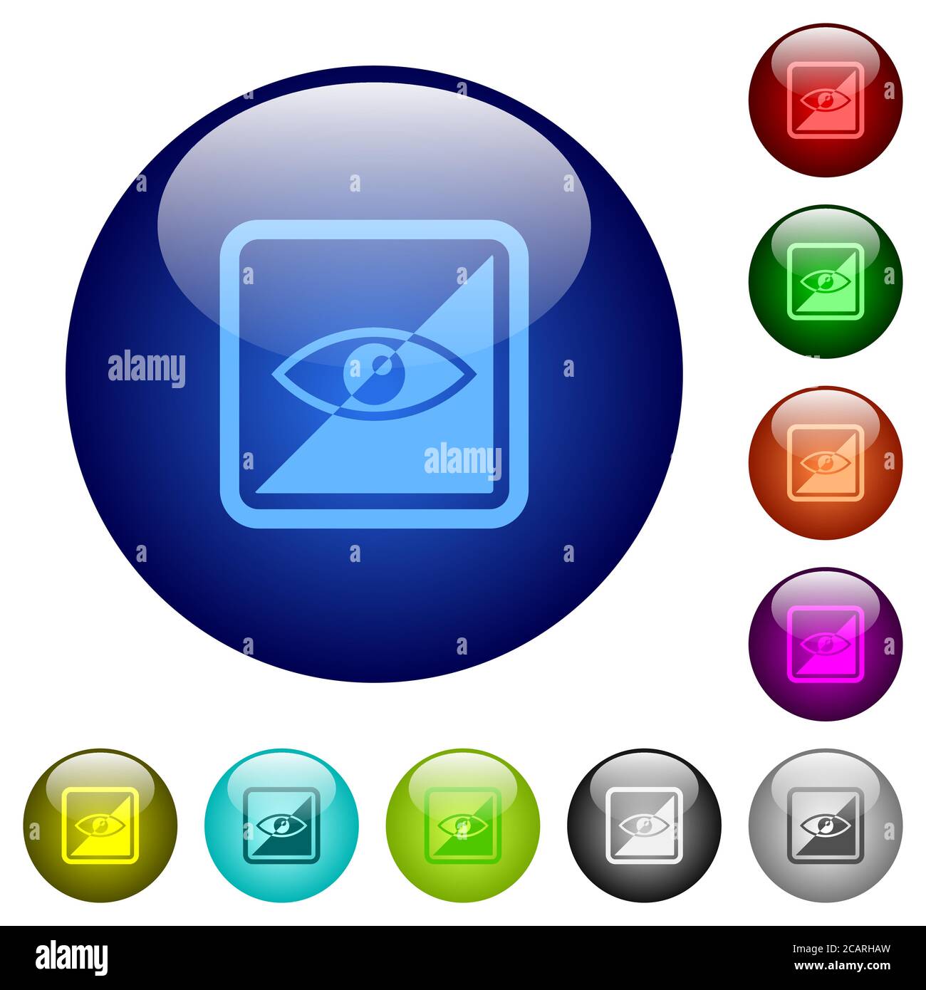 Invert object icons on round color glass buttons Stock Vector Image ...