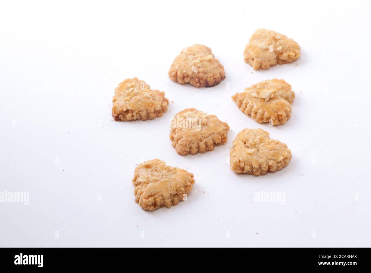 Indonesian snack Emping Melinjo Cookies isolated on white background ...