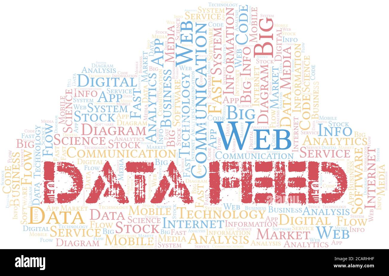 Data Feed vector word cloud, made with the text only Stock Vector Image ...