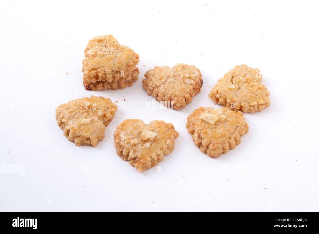 Indonesian snack Emping Melinjo Cookies isolated on white background ...