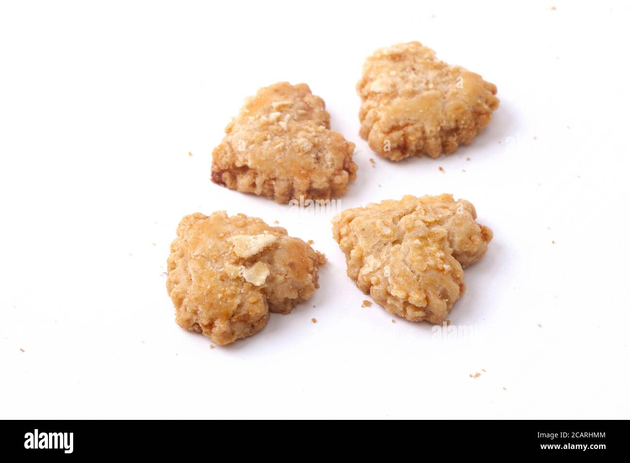 Indonesian snack Emping Melinjo Cookies isolated on white background ...