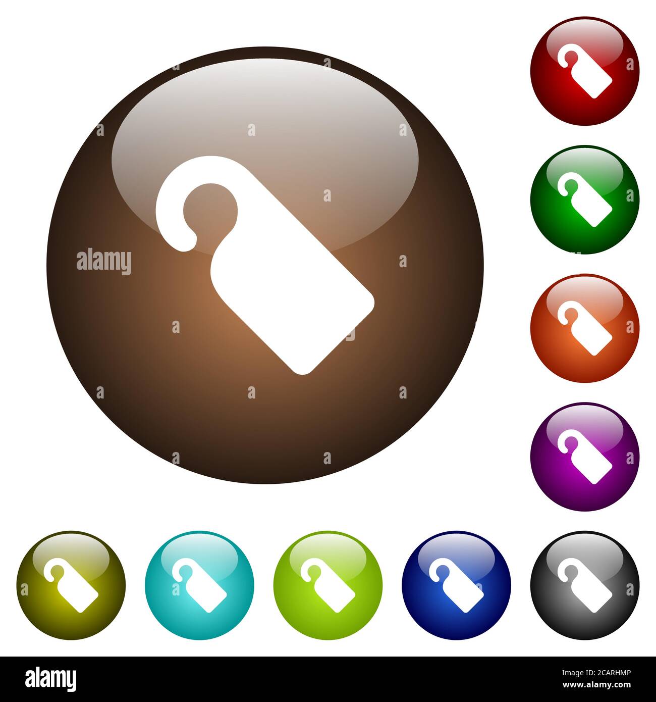 Do not disturb sign white icons on round color glass buttons Stock ...
