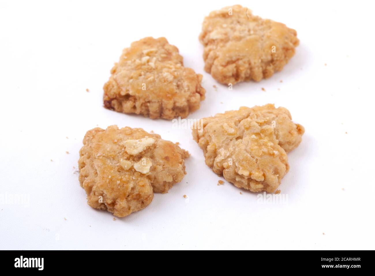 Indonesian snack Emping Melinjo Cookies isolated on white background ...