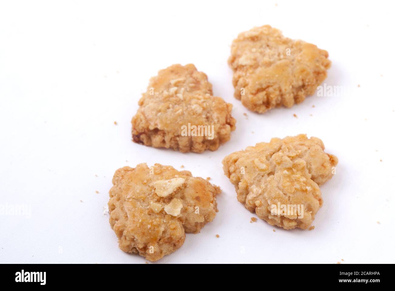 Indonesian snack Emping Melinjo Cookies isolated on white background ...