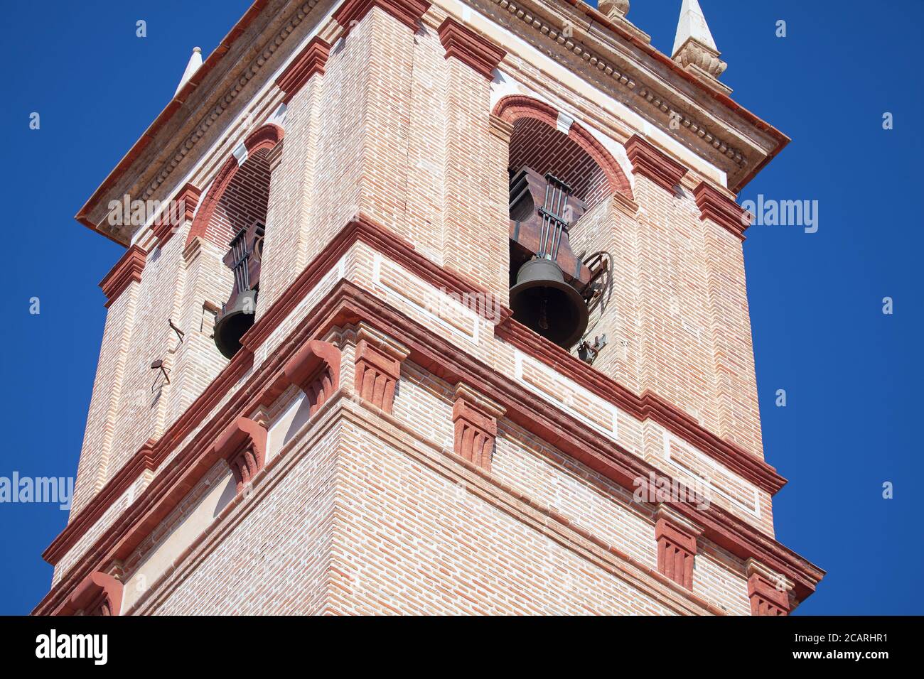 Church Tower In Spanish Style With Bell Stock Photo Alamy
