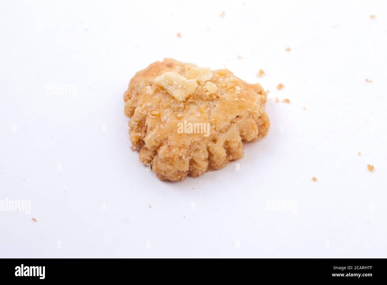 Indonesian snack Emping Melinjo Cookies isolated on white background ...