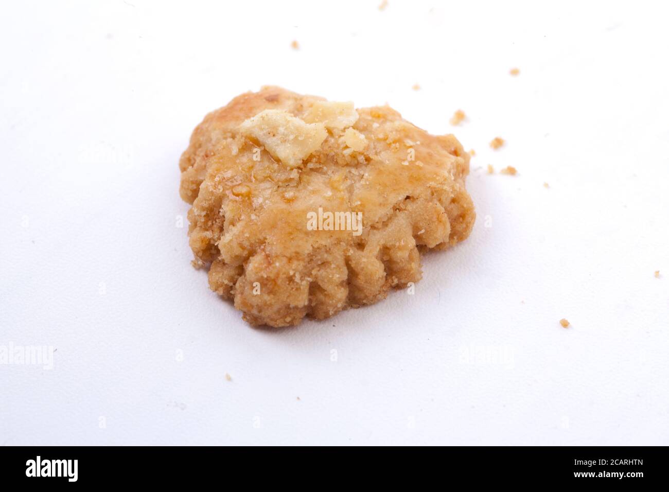 Indonesian snack Emping Melinjo Cookies isolated on white background ...