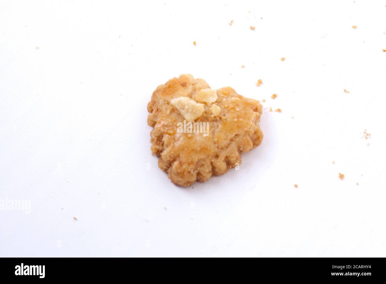 Indonesian snack Emping Melinjo Cookies isolated on white background ...