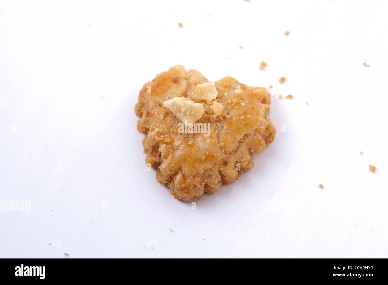 Indonesian snack Emping Melinjo Cookies isolated on white background ...