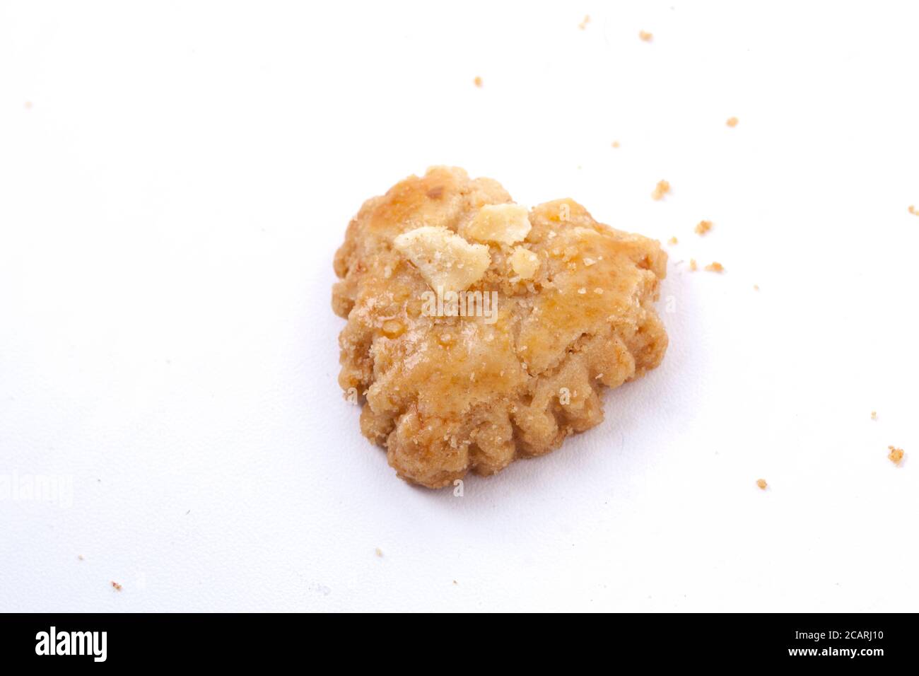 Indonesian snack Emping Melinjo Cookies isolated on white background ...