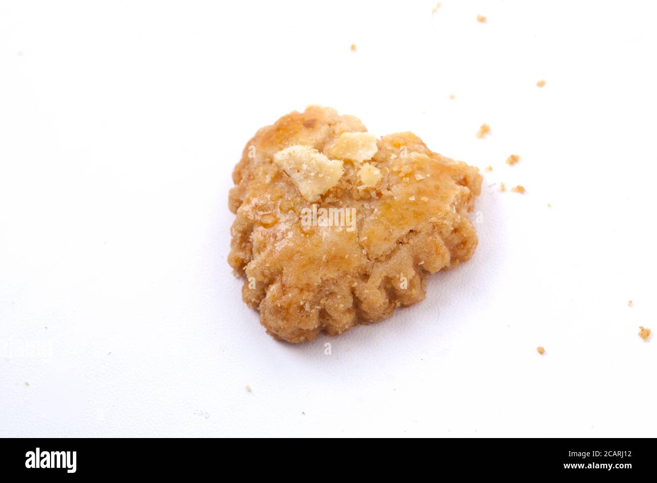 Indonesian snack Emping Melinjo Cookies isolated on white background ...