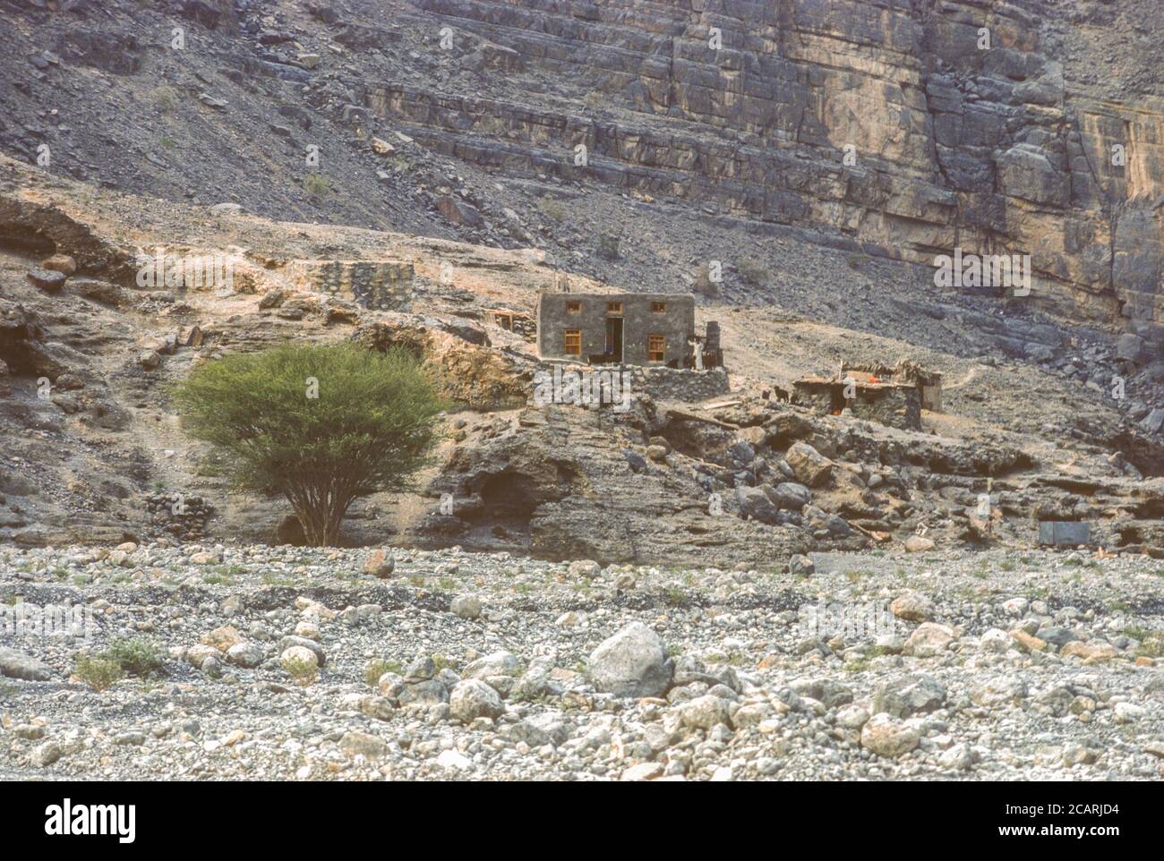Musandam Peninsula, Oman. House near Khasab. Photographed March 1985 ...