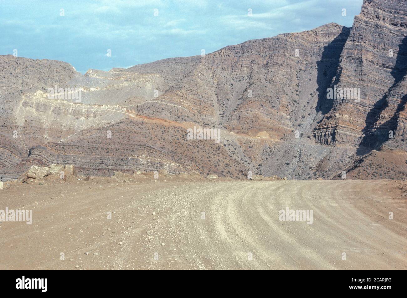 Oman, Musandam Peninsula. Road South of Khasab. Photographed March 1985 ...
