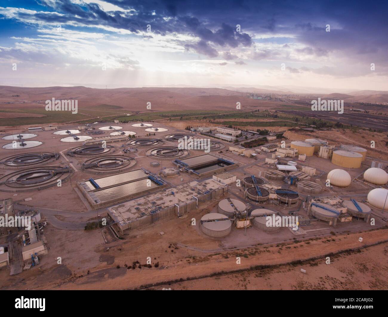The As-Samra wastewater treatment plant serves Amman, Jordan and is ...