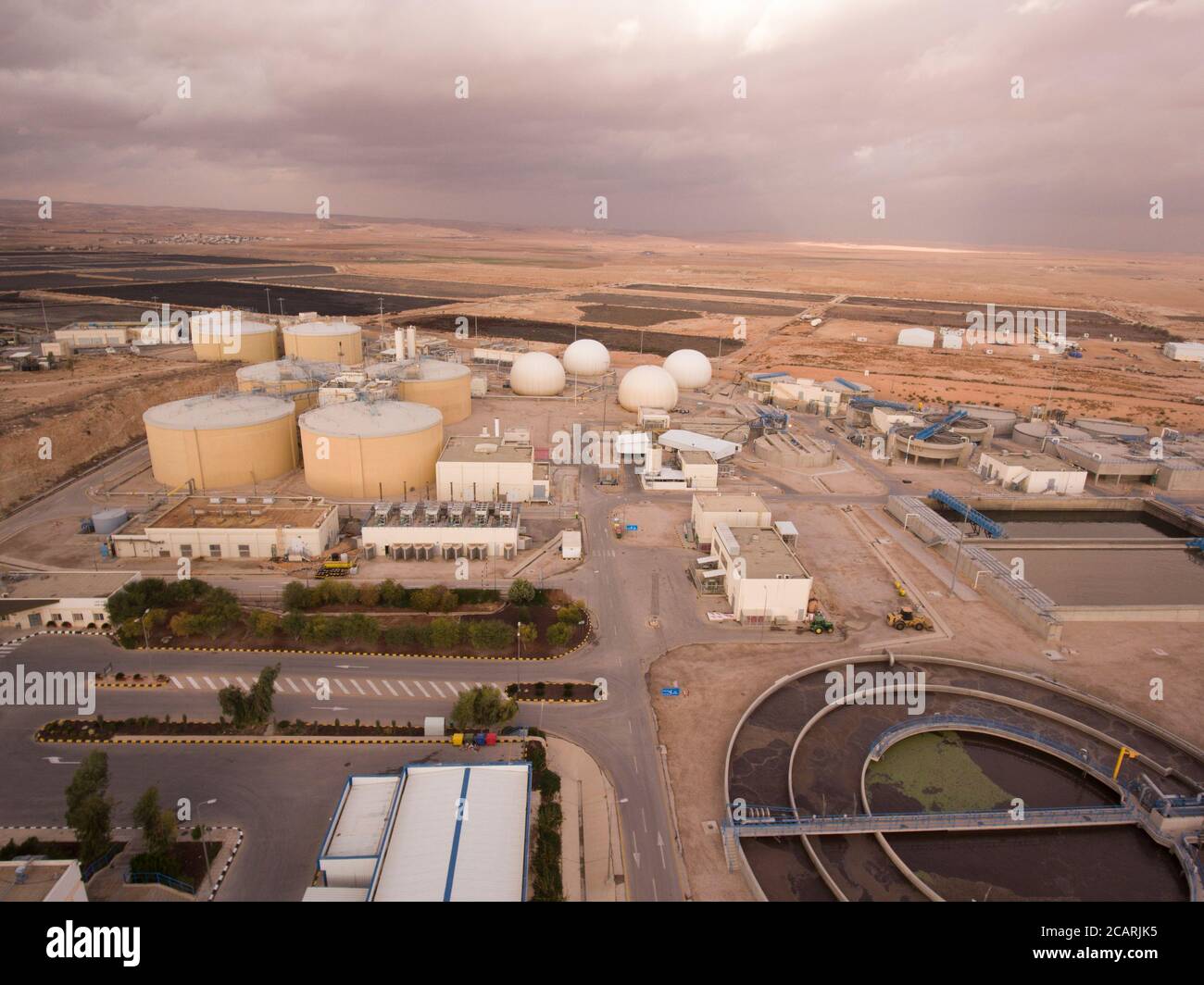 The As-Samra wastewater treatment plant serves Amman, Jordan and is ...