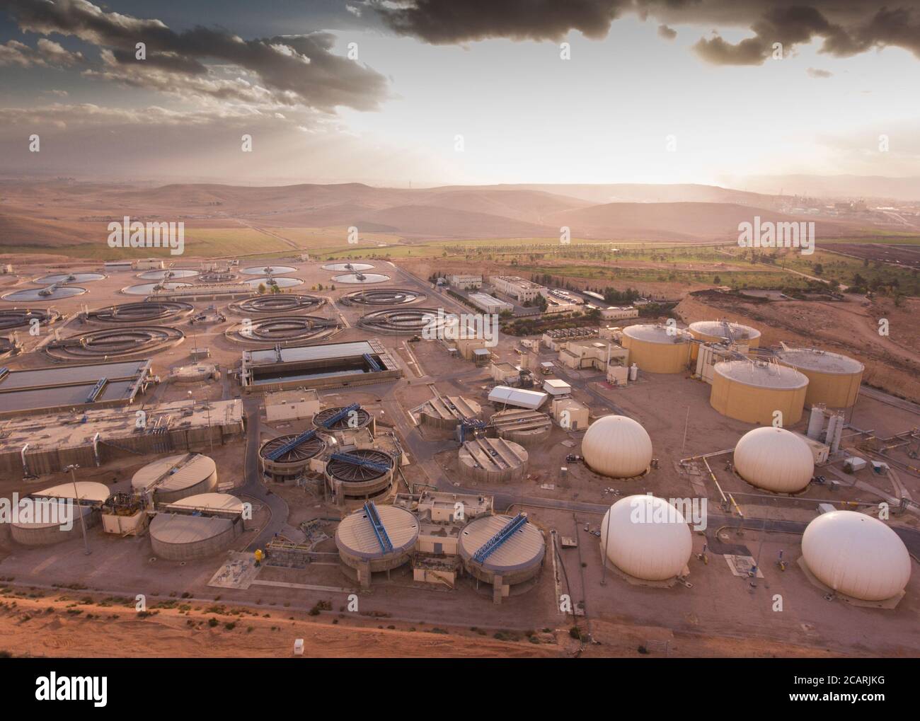The As-Samra wastewater treatment plant serves Amman, Jordan and is ...