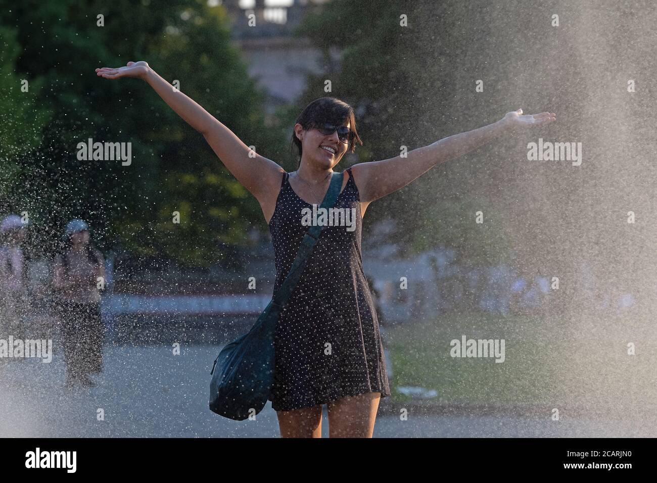 Berlin, Germany. 08th Aug, 2020. Paula (24) from Colombia stands ...