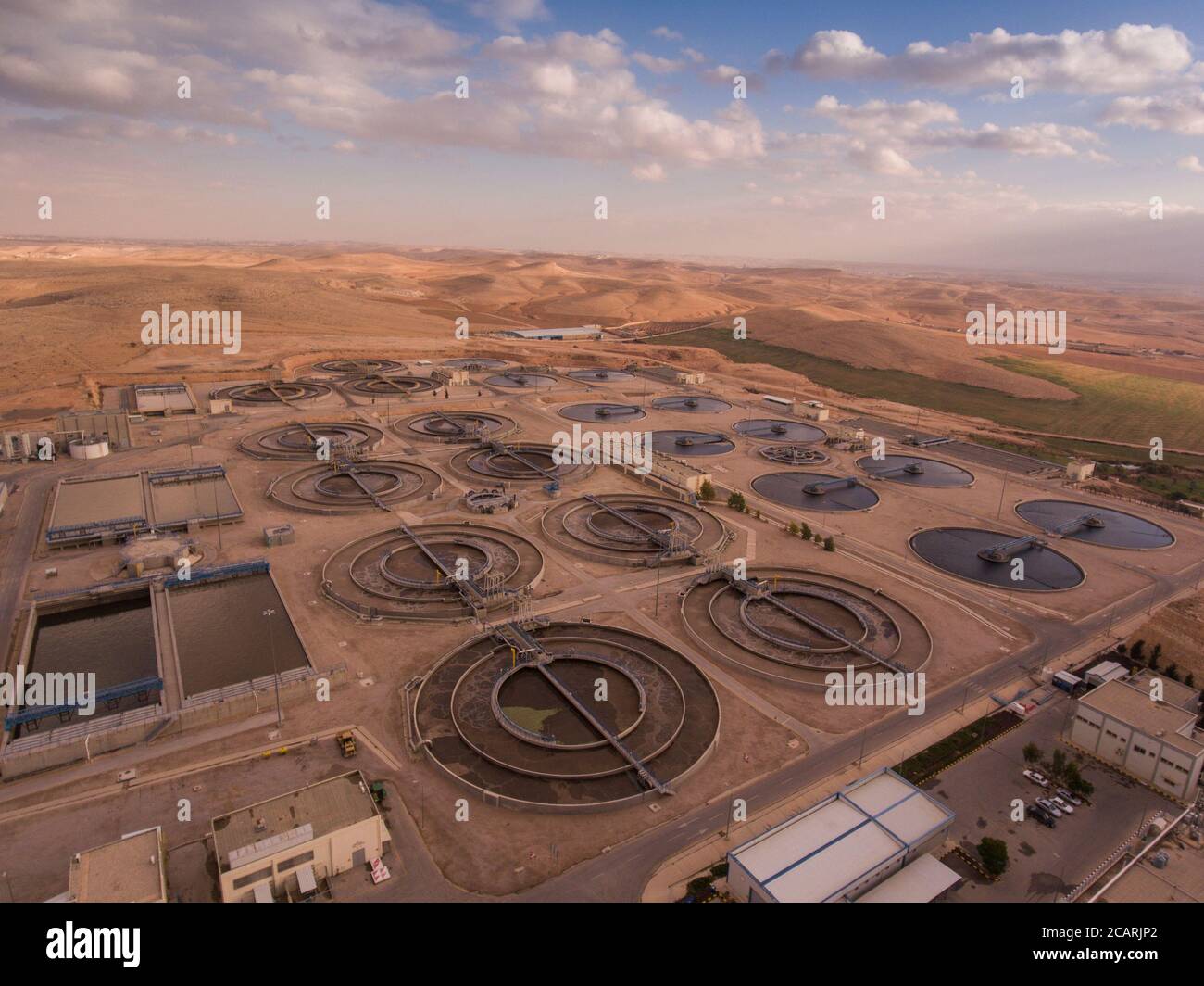 The As-Samra wastewater treatment plant serves Amman, Jordan and is ...