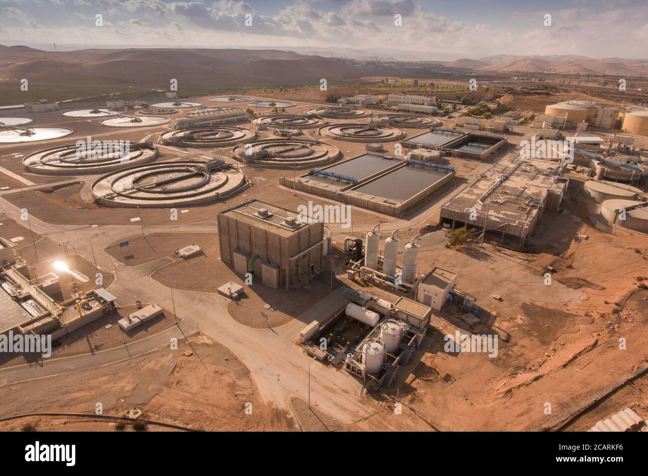 The As-Samra wastewater treatment plant serves Amman, Jordan and is ...