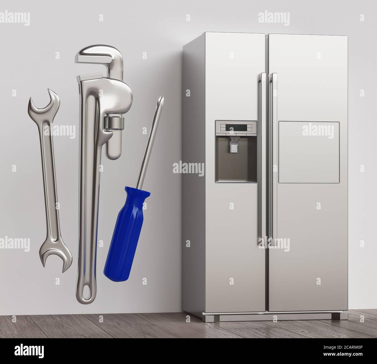 Repairing domestic appliances, technical assistance. 3d rendering Stock ...