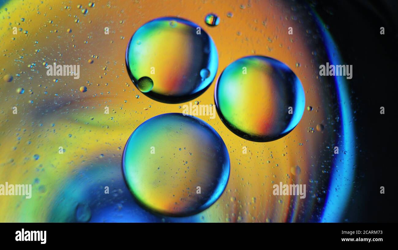 Macro of Oil bubble Stock Photo - Alamy