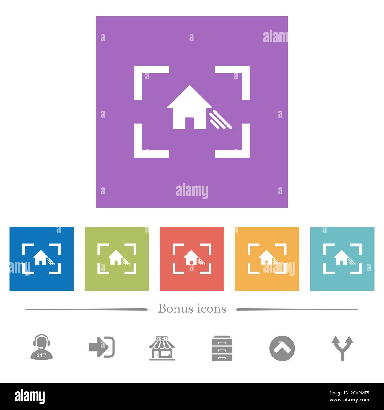 Camera white balance shade mode flat white icons in square backgrounds ...