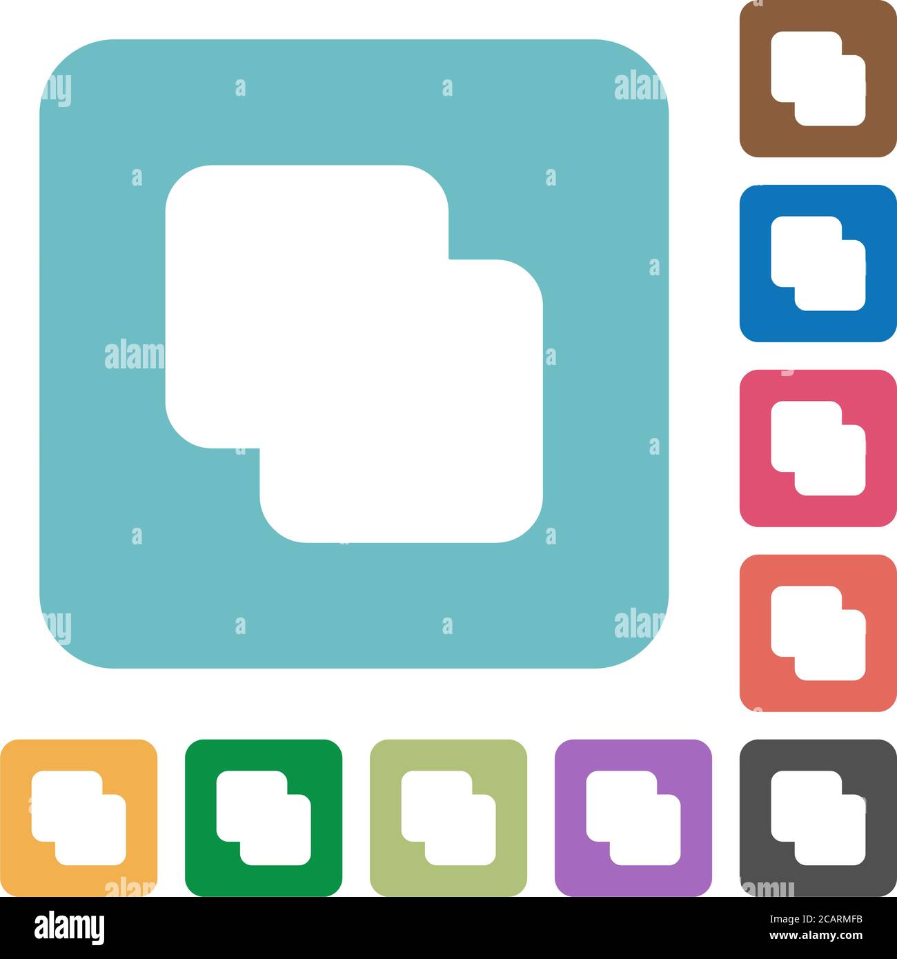 Add shapes white flat icons on color rounded square backgrounds Stock ...