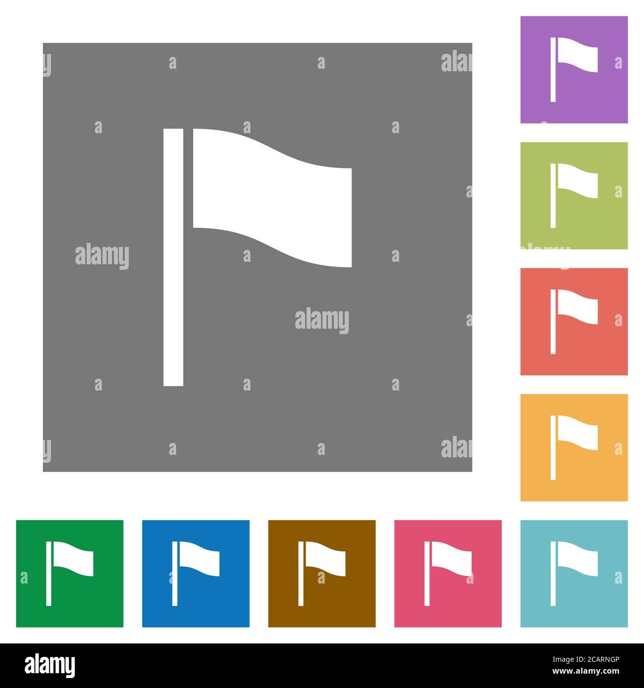 Flag flat icons on simple color square backgrounds Stock Vector Image ...