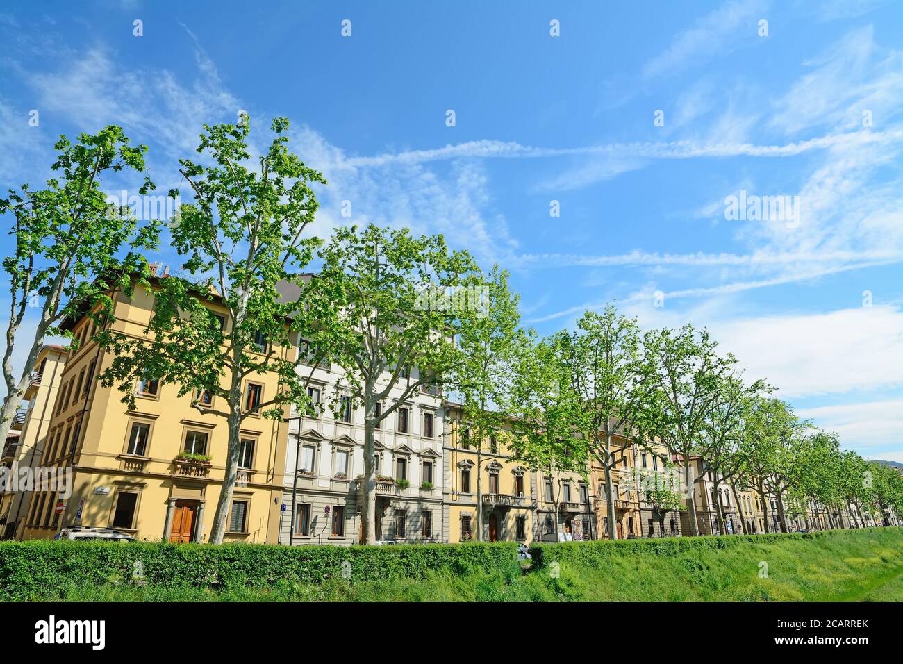 colorful boulevad in Florence, Italy Stock Photo - Alamy