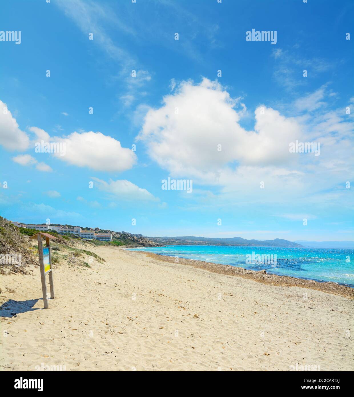 wooden sign in Capo Testa shore, Sardinia Stock Photo - Alamy