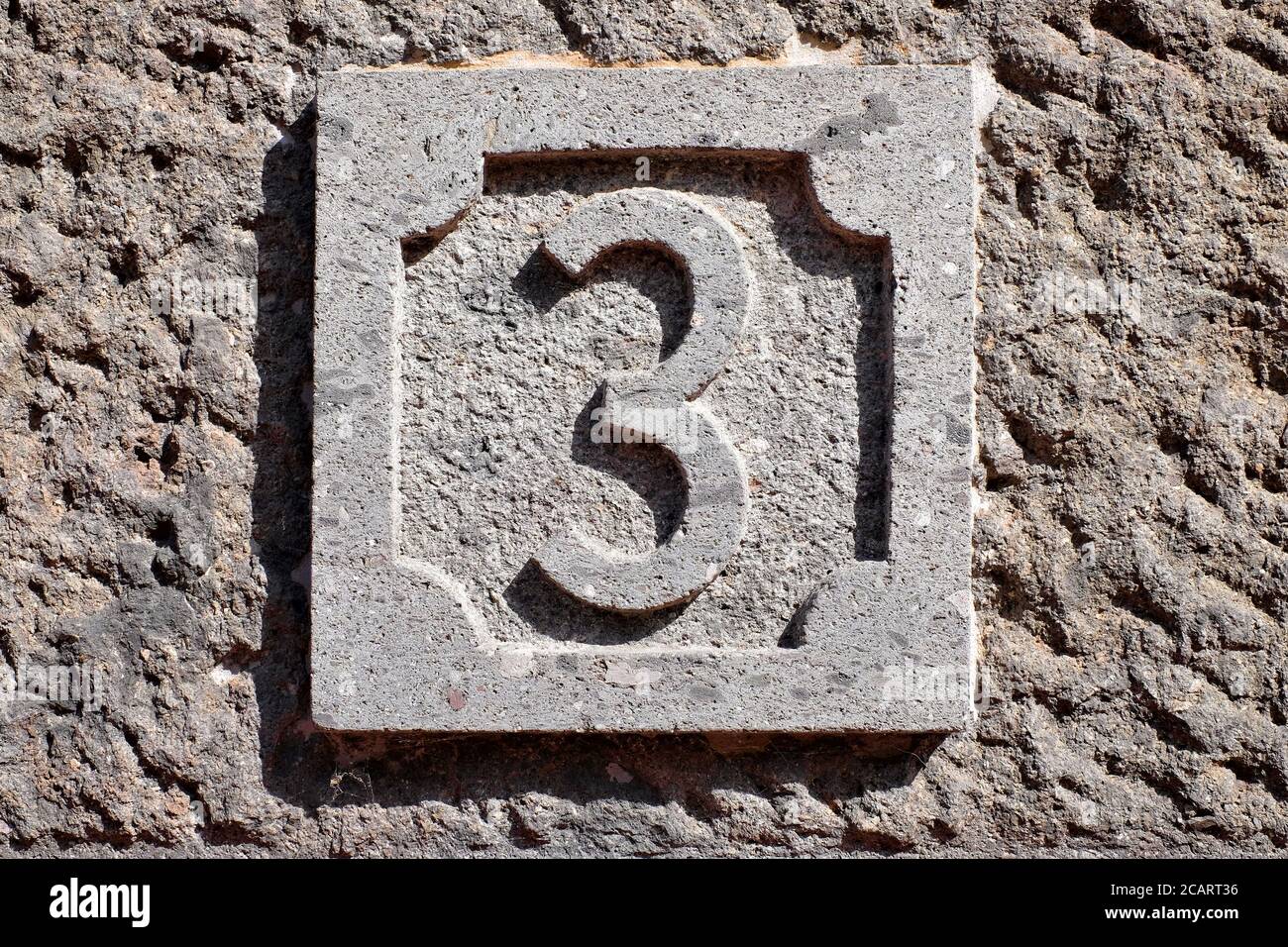 Number three on stone hi-res stock photography and images - Alamy