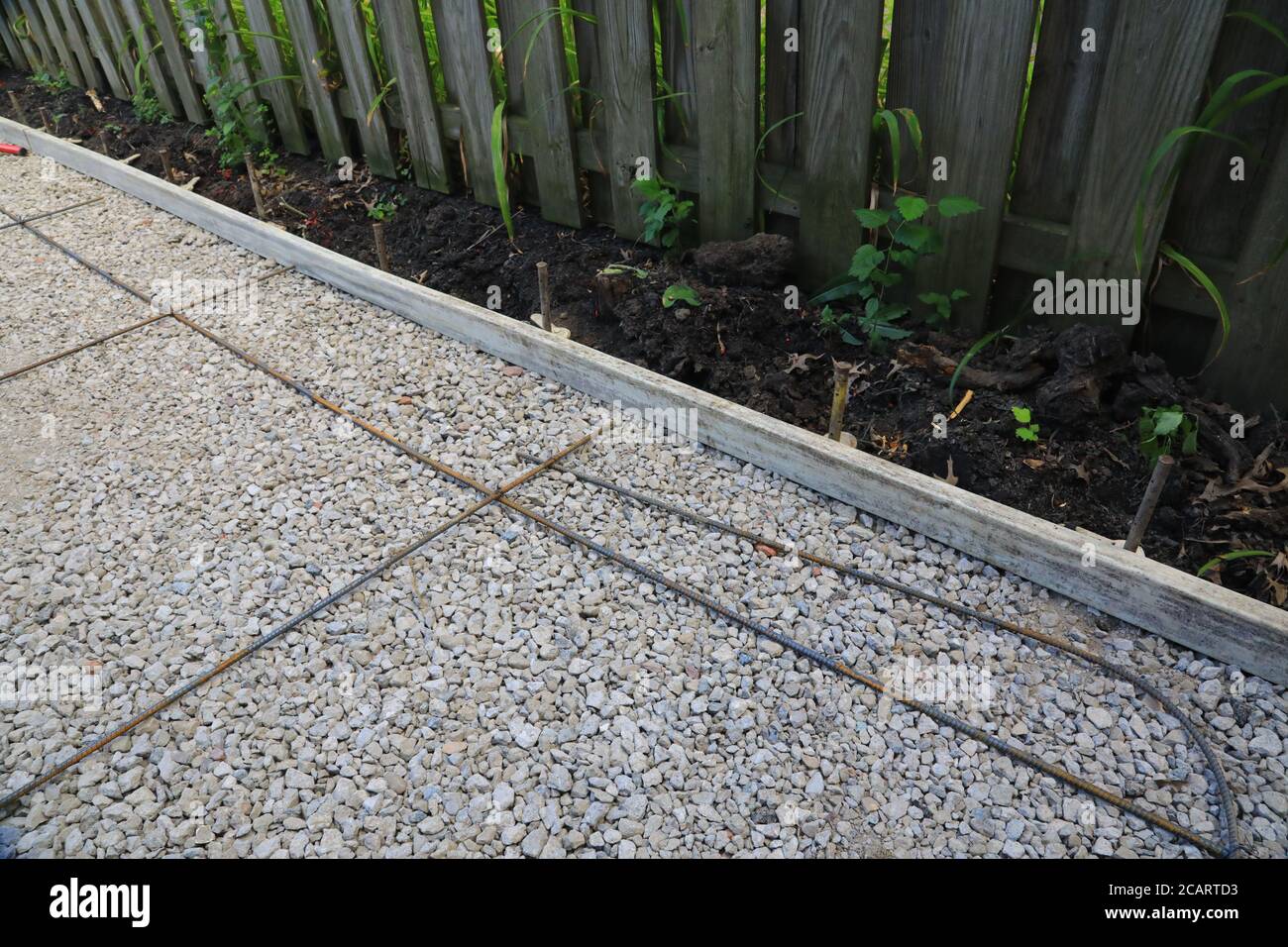 Concrete forms for new paved roadway Stock Photo - Alamy