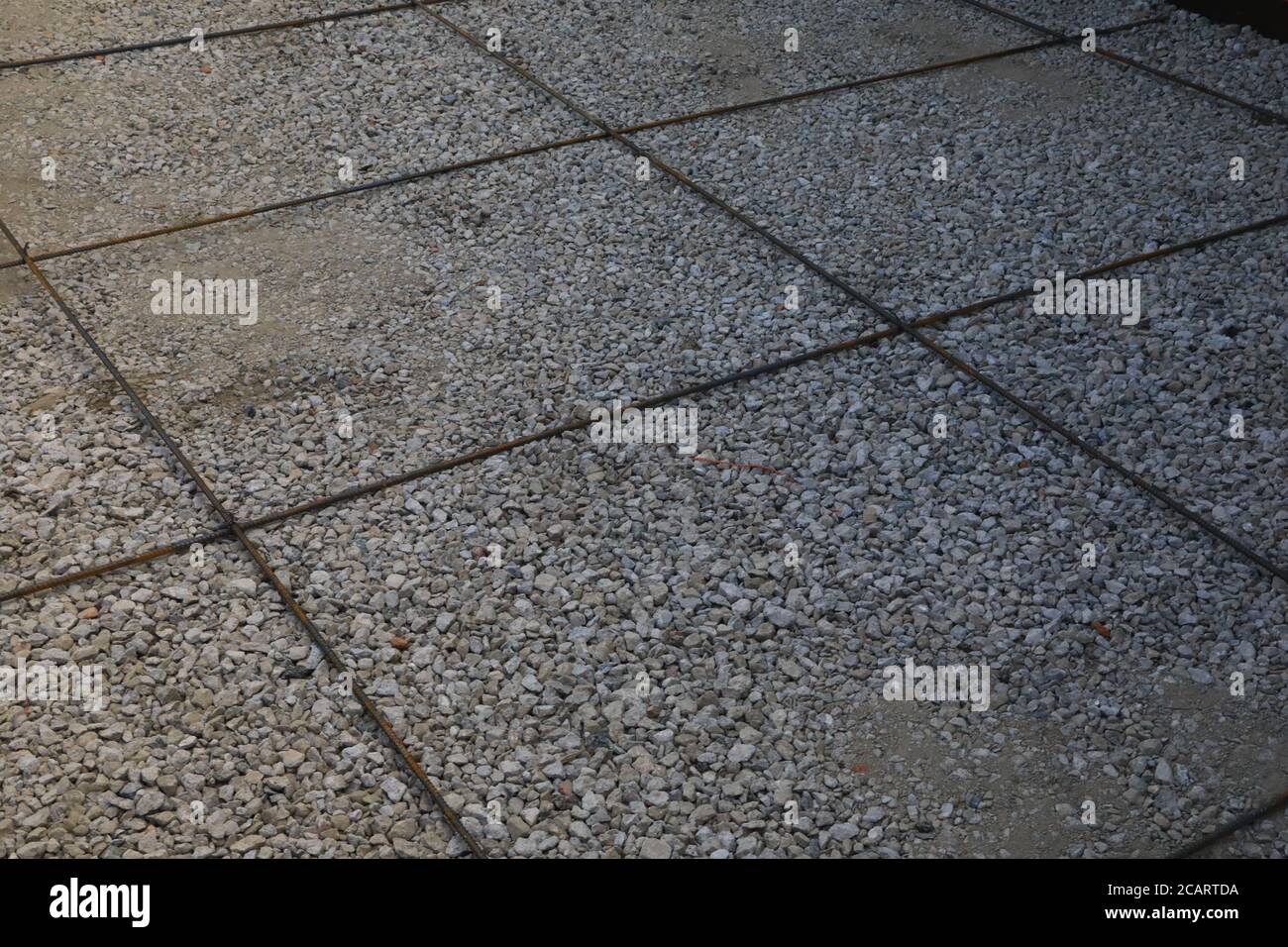 Temporary forms to hold wet concrete into shape Stock Photo - Alamy