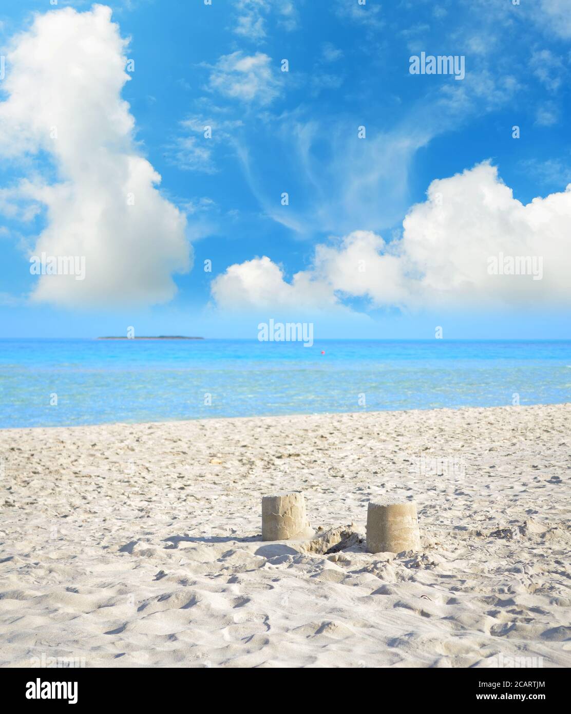 small sand towers on the beach in Stintino, Sardinia Stock Photo - Alamy
