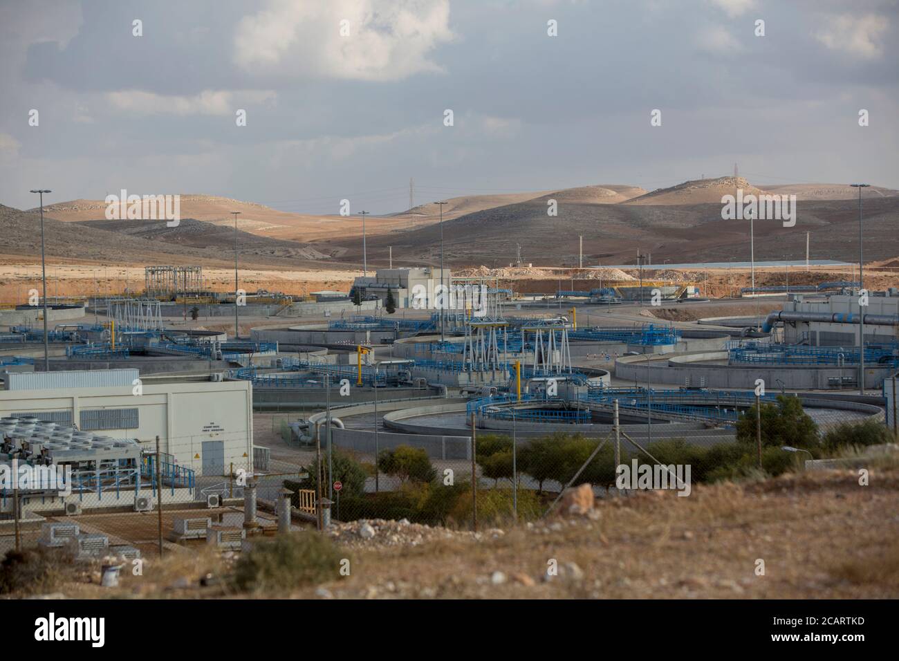 The As-Samra waste water treatment plant in Zarqa, Jordan Stock Photo ...