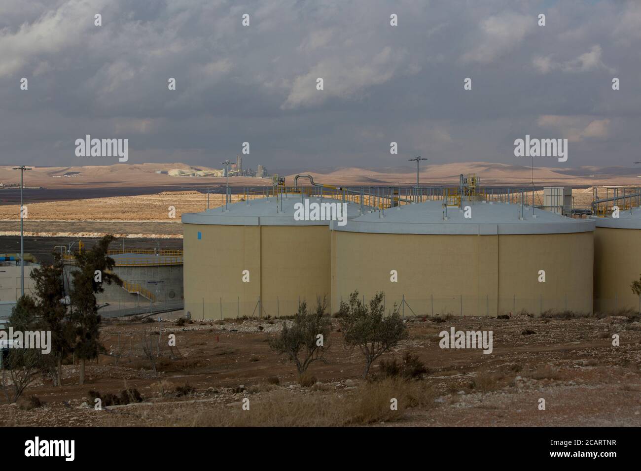 The As-Samra waste water treatment plant in Zarqa, Jordan Stock Photo ...
