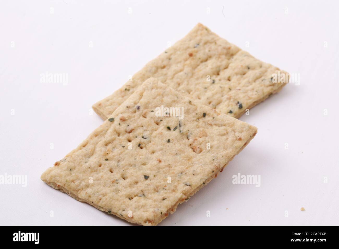 Dry thin lemon leaves crackers. Tasty crispy crackers isolated on white ...