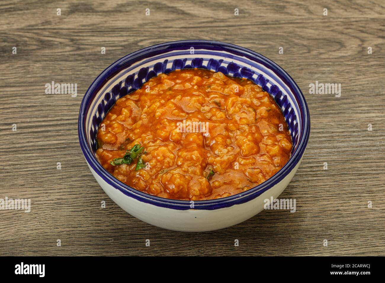 Traditional Georgian Kharcho soup with meat and spices Stock Photo - Alamy