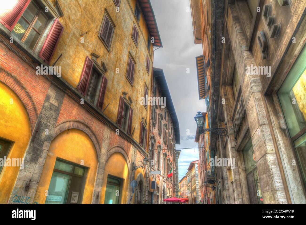 beautiful buildings in Pisa in hdr tone mapping effect Stock Photo - Alamy