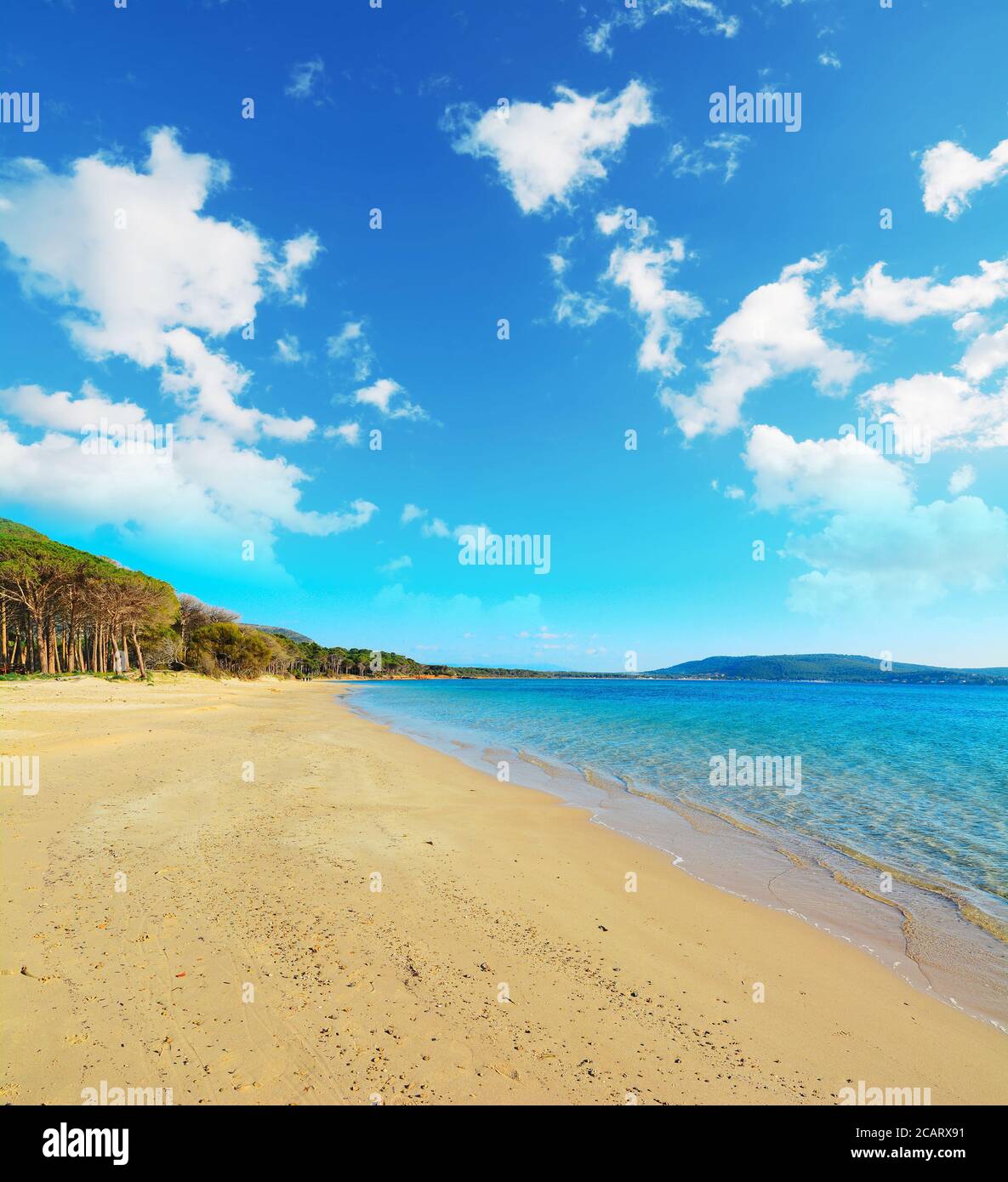 Mugoni beach on a cloudy day, Sardinia Stock Photo - Alamy